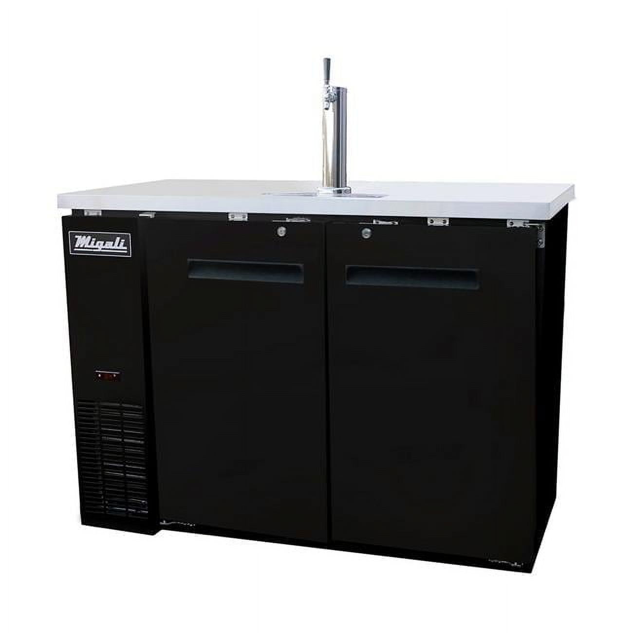 48.75 in. Competitor Series Direct Draw Beer Cooler, Black & Stainless ...