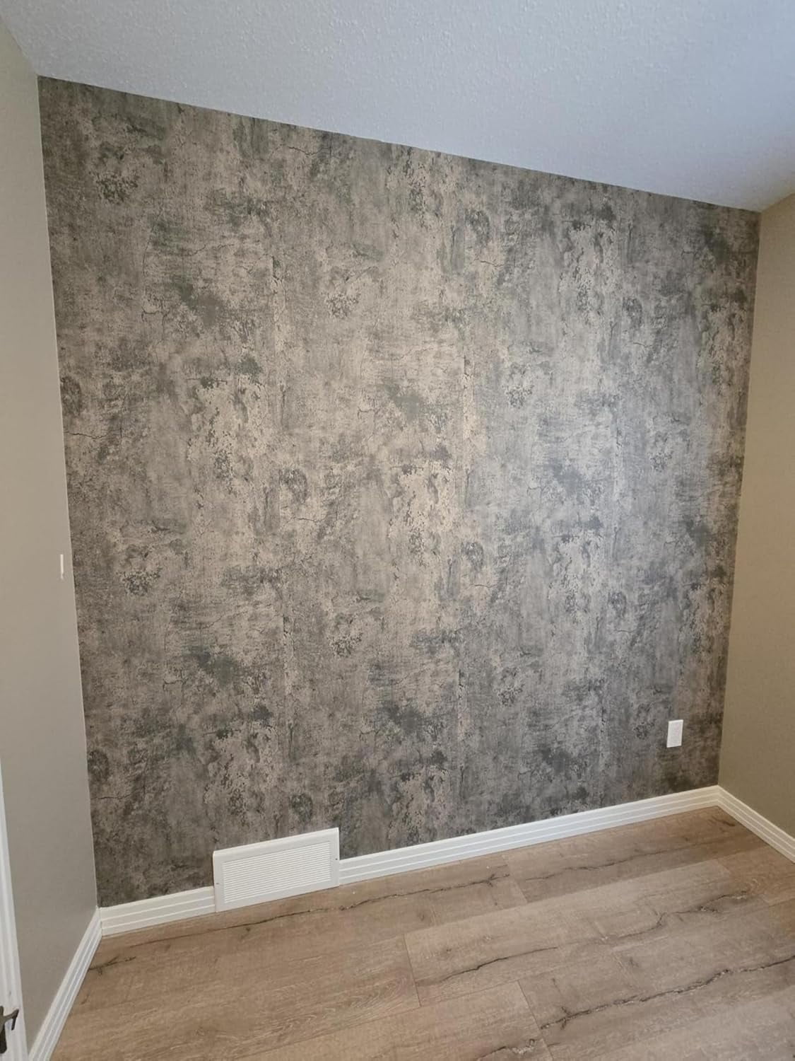 48"×79" Extra Wide Thick Light Brown Grey Concrete Vinyl Wallpaper Peel ...
