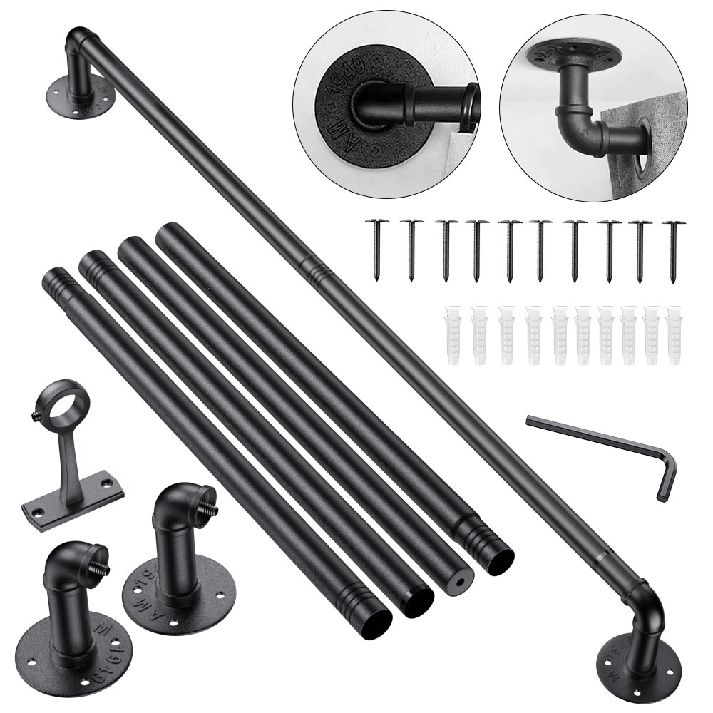 Kenney® Adler 5/8" Indoor/Outdoor Rust-Resistant Wrap Around Curtain ...