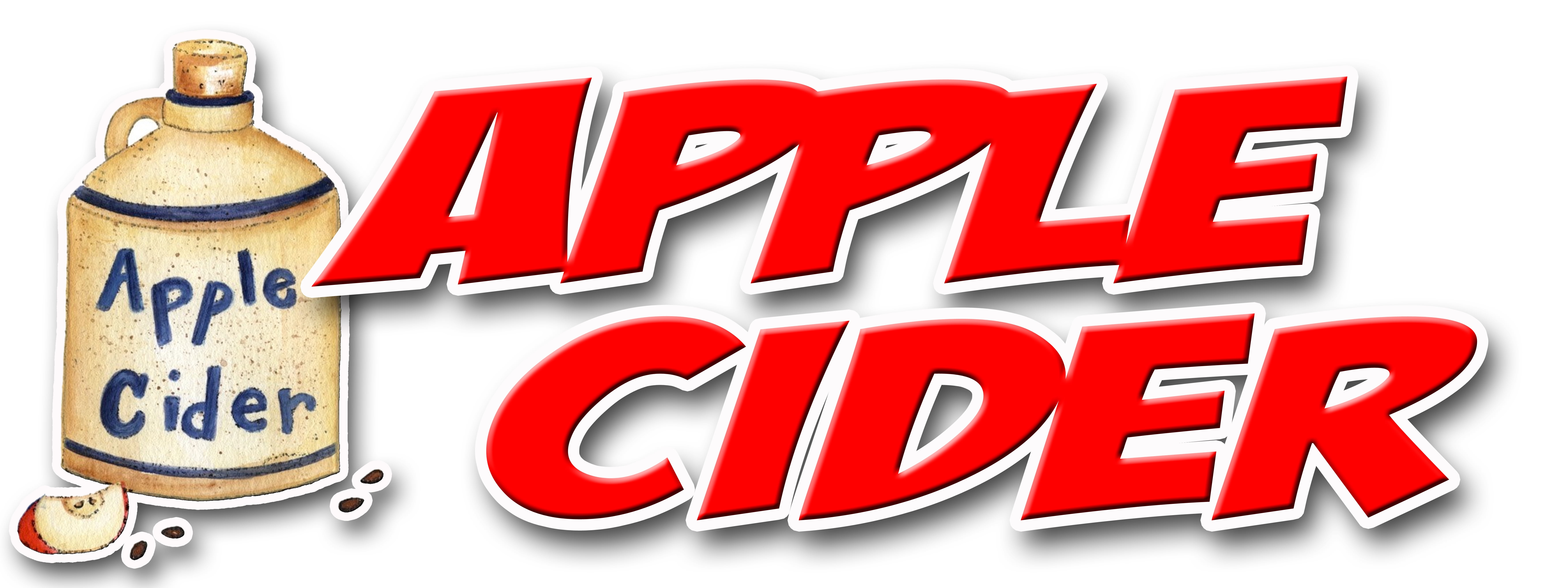 48" APPLE CIDER DECAL sticker fresh orchard produce picked homemade ...
