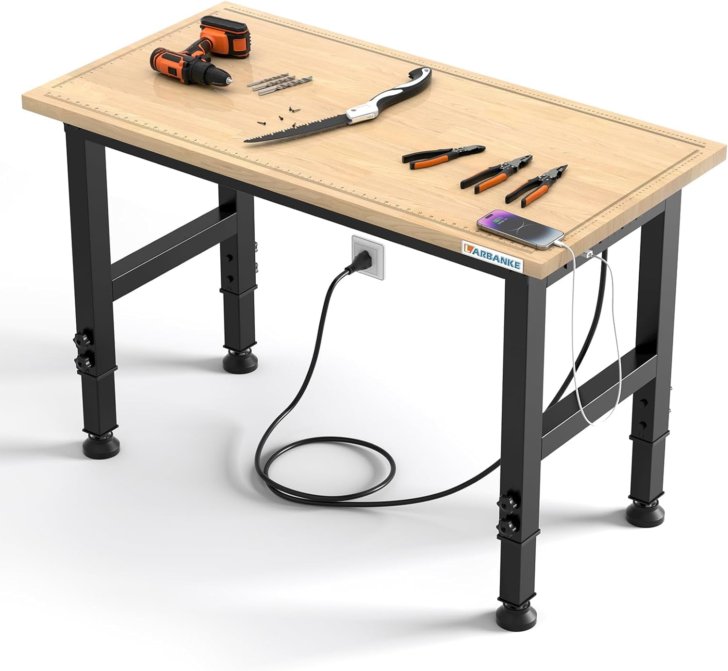 48" Adjustable Workbench,Weight Capacity to 2000 LBS Heavy Duty ...