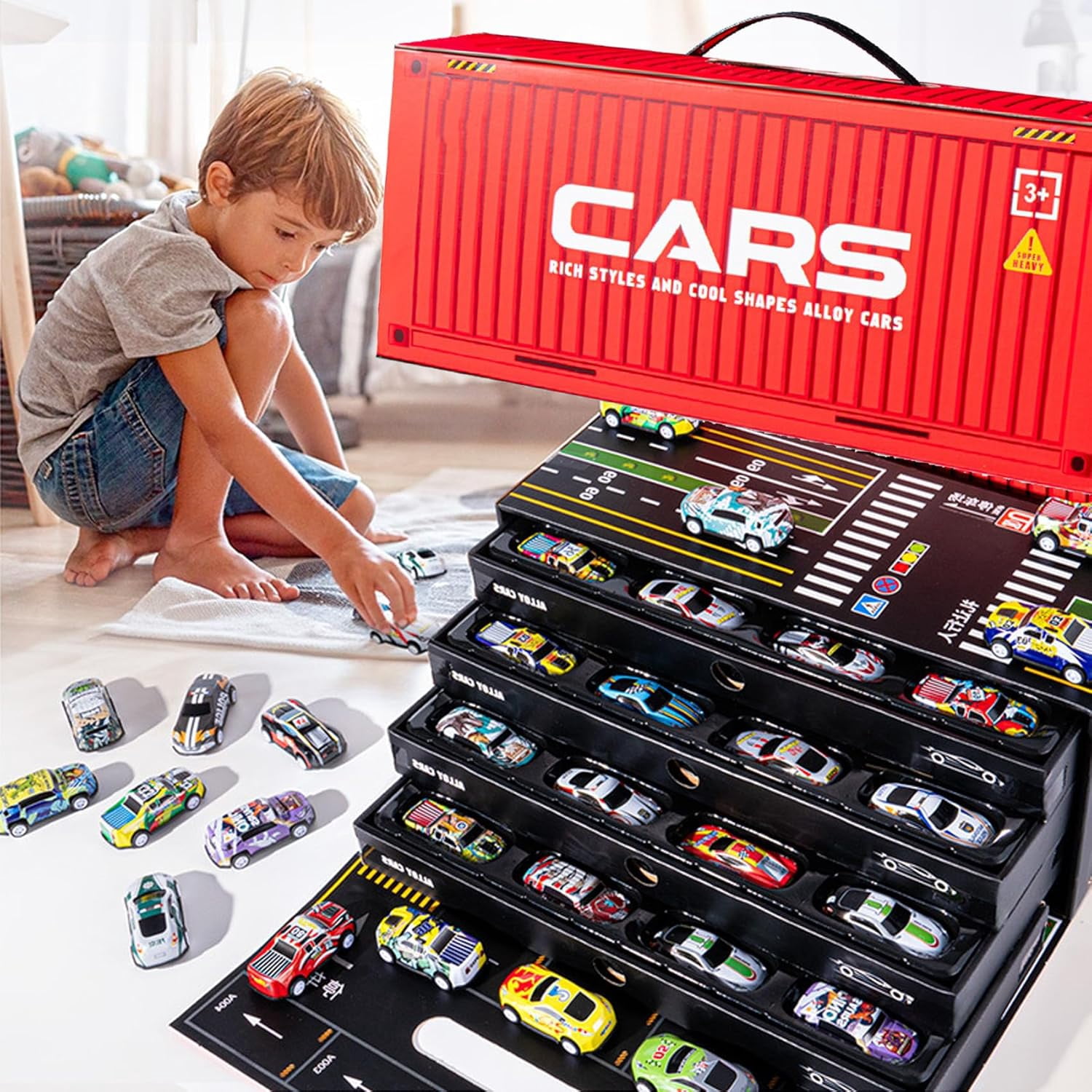48 Alloy Racing Car Toys - Toy Cars for Kids, 48 Pieces Pull Back Toy ...