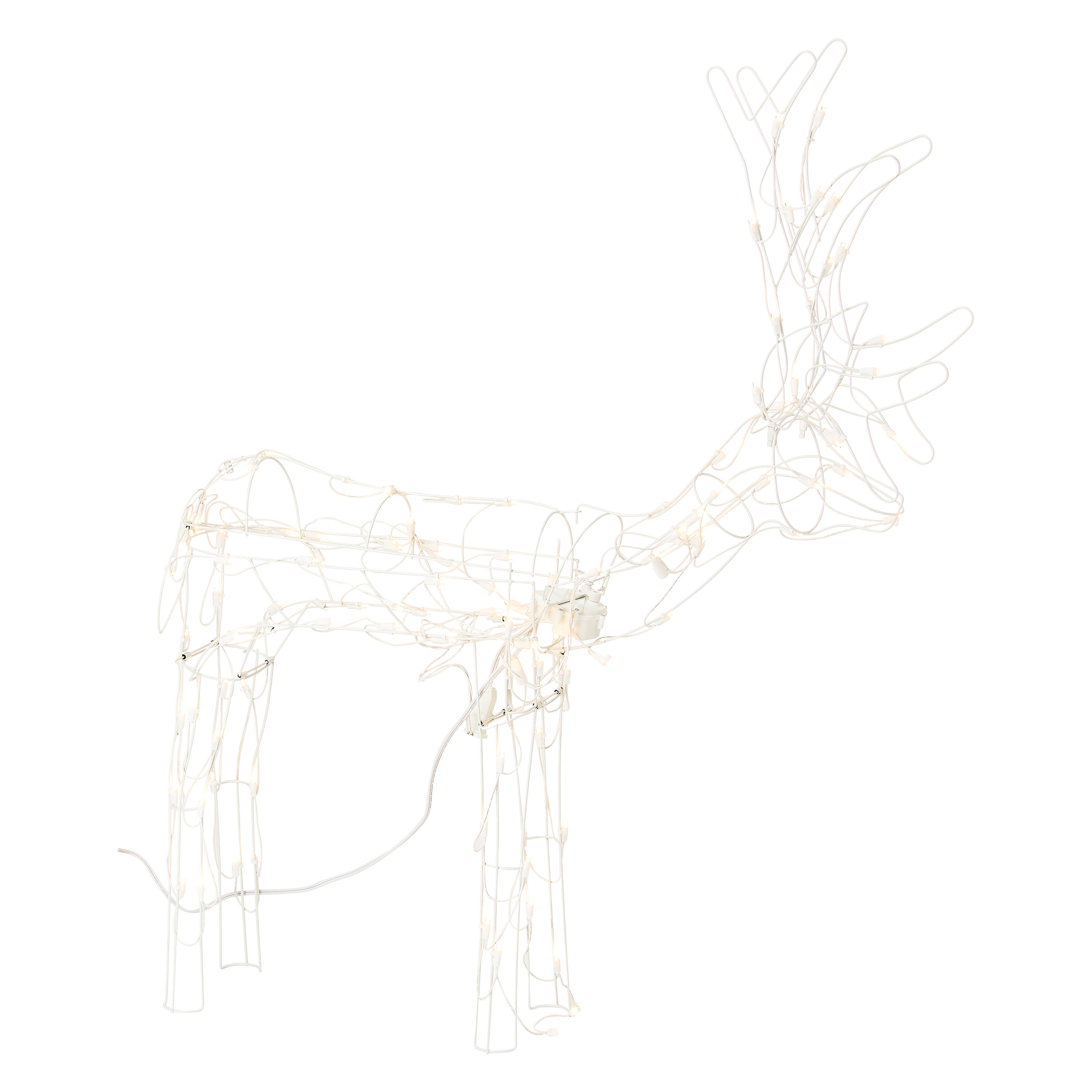 48" Animated Standing Buck Lighted Silhouette Christmas Decoration with ...