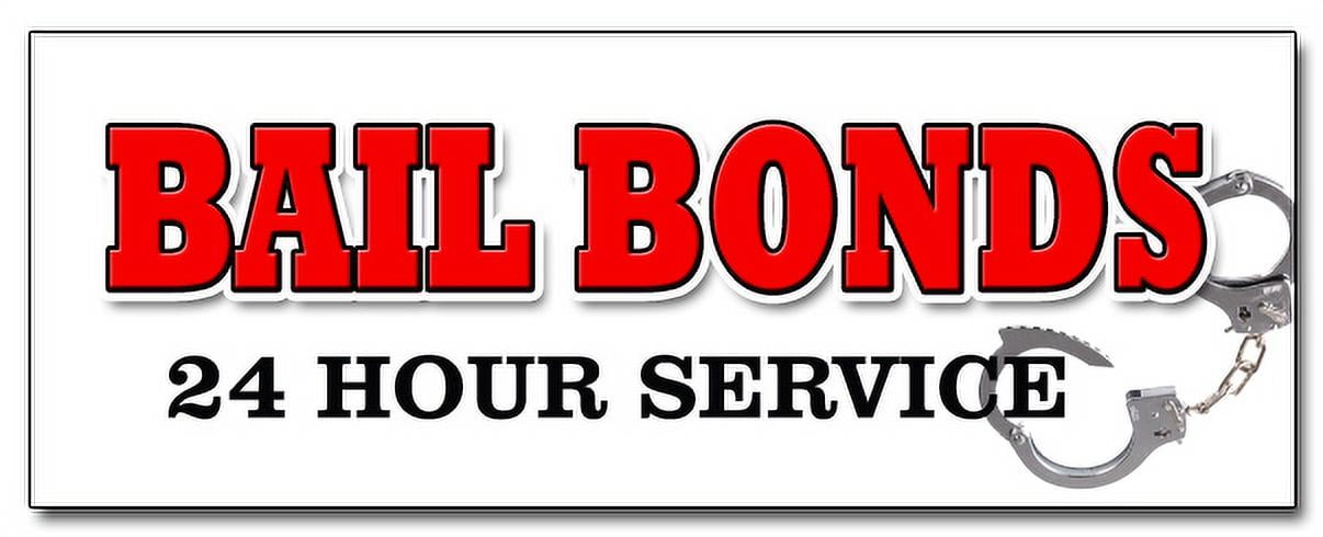 48" BAIL BONDS DECAL sticker bondsman 24 service - Walmart.com