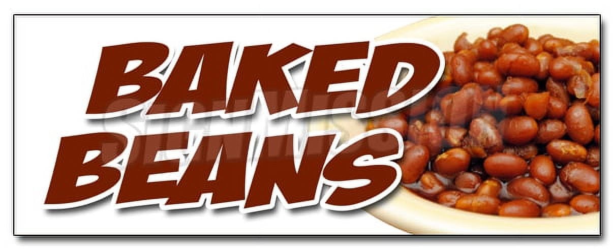 48" BAKED BEANS DECAL sticker slo slow cooked hot dogs brown sugar ...