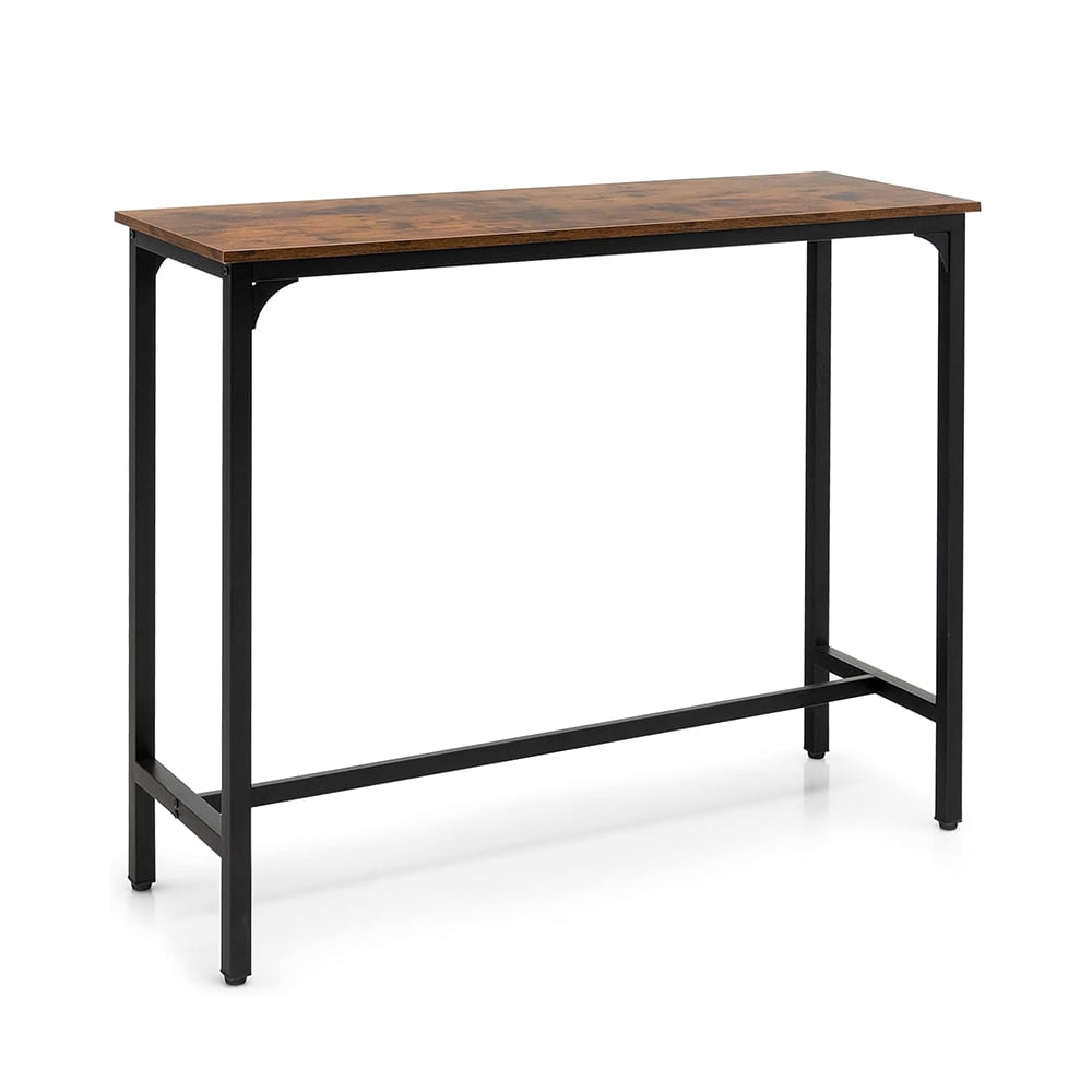 48” Bar Table, Industrial High Top Bar Table with Metal Frame and ...