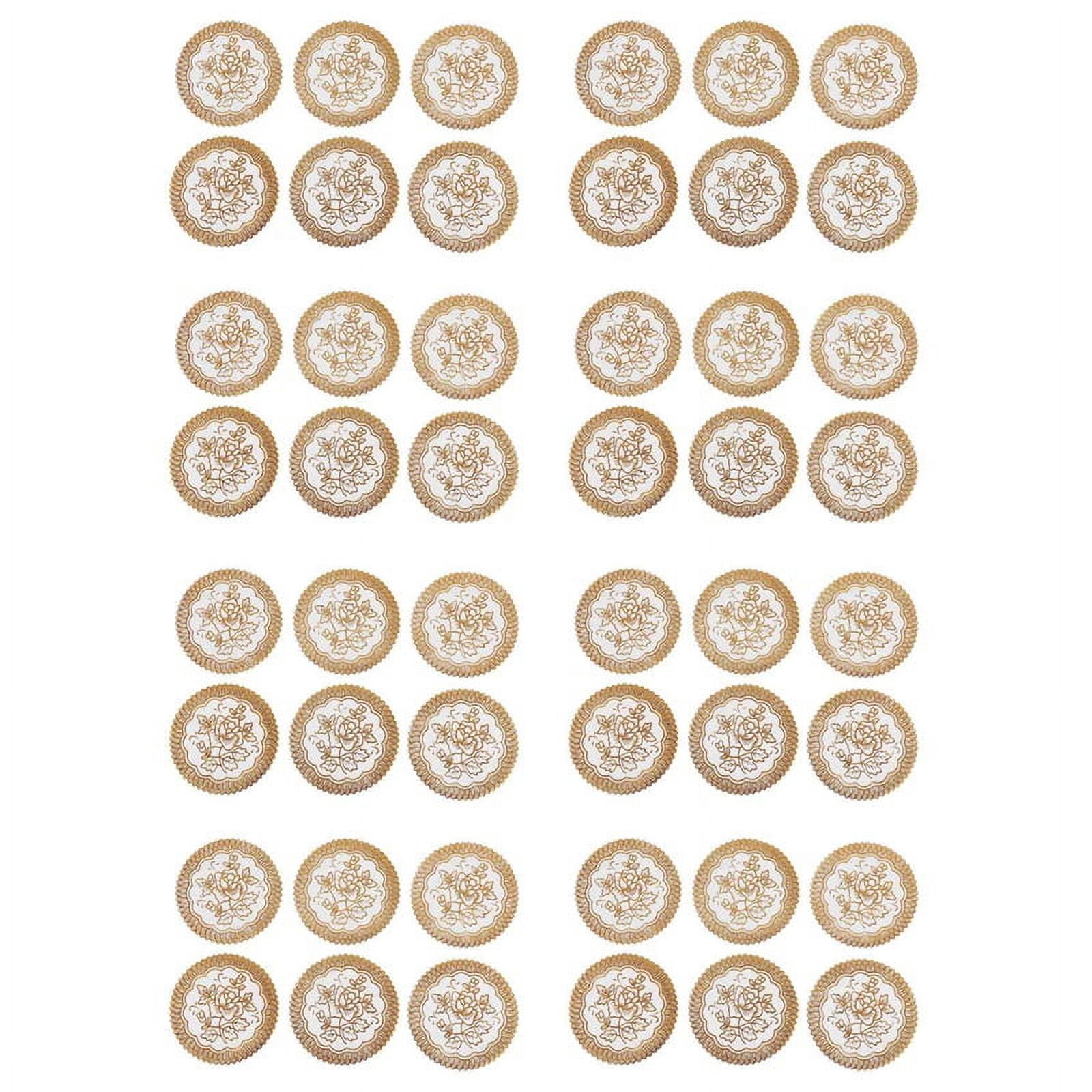 48 Beautiful Gold Colored Dining Table Coasters with Flowers - Walmart.com