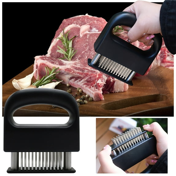 48-Blade Meat Tenderizer Tool with Safety Lock | Stainless Steel Meat ...