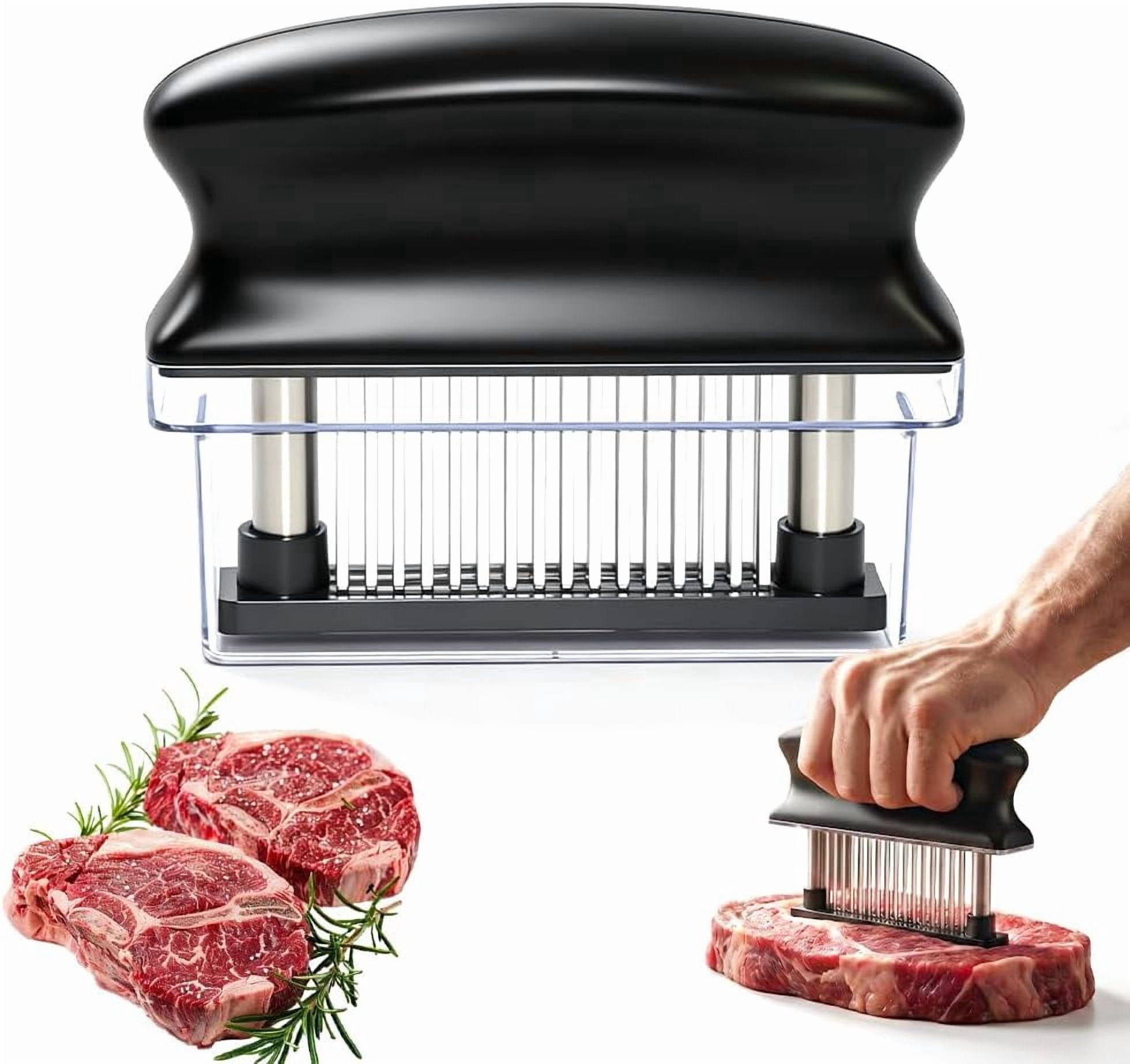 Spring-Loaded Meat Tenderizer, 48 Blades, Stainless Steel - Walmart.com