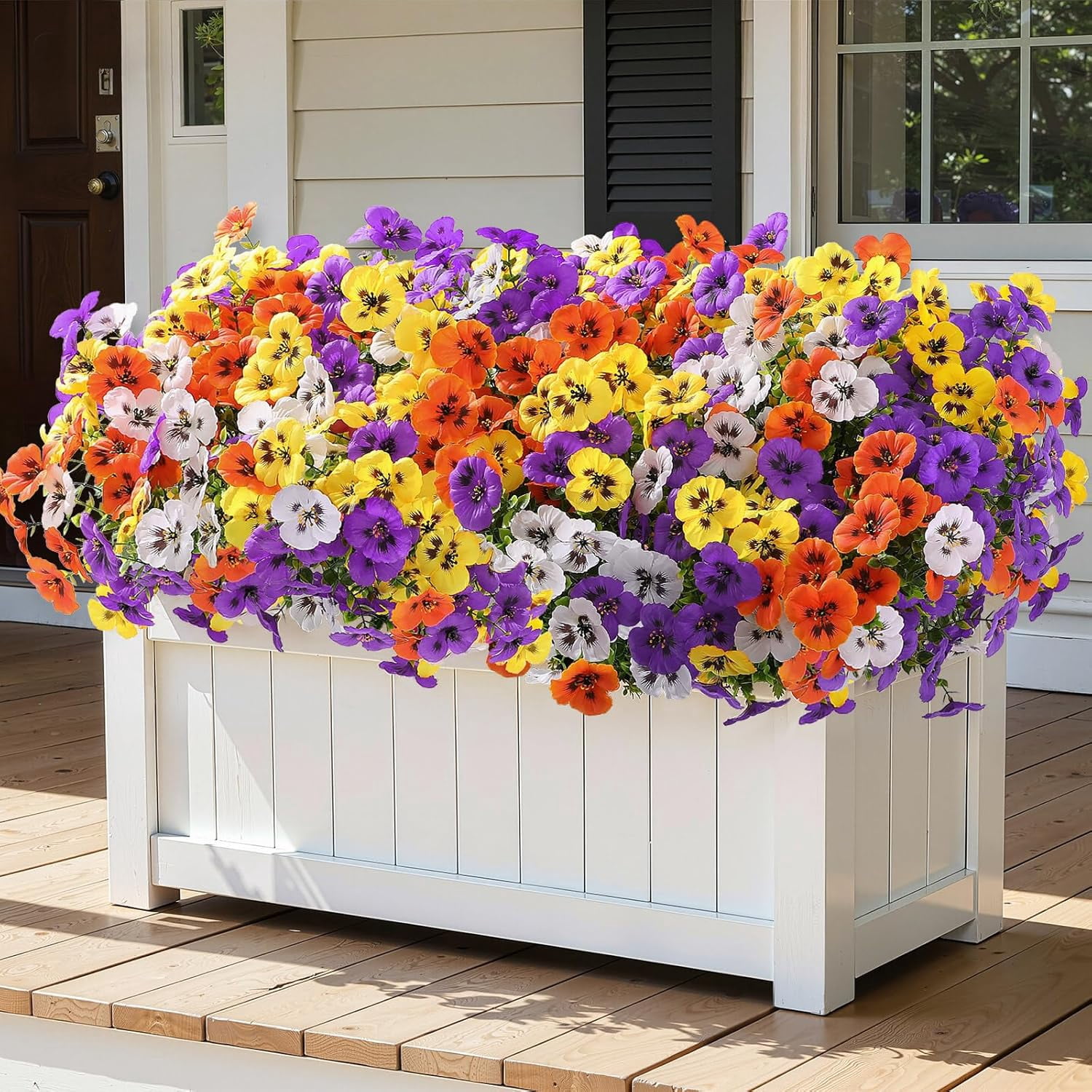 48 Bundles Artificial Flowers for Outdoors, Fake Spring Flowers for ...