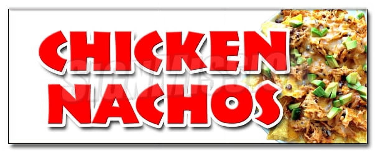 48" CHICKEN NACHOS DECAL sticker snack melted mexican chili taco tex ...