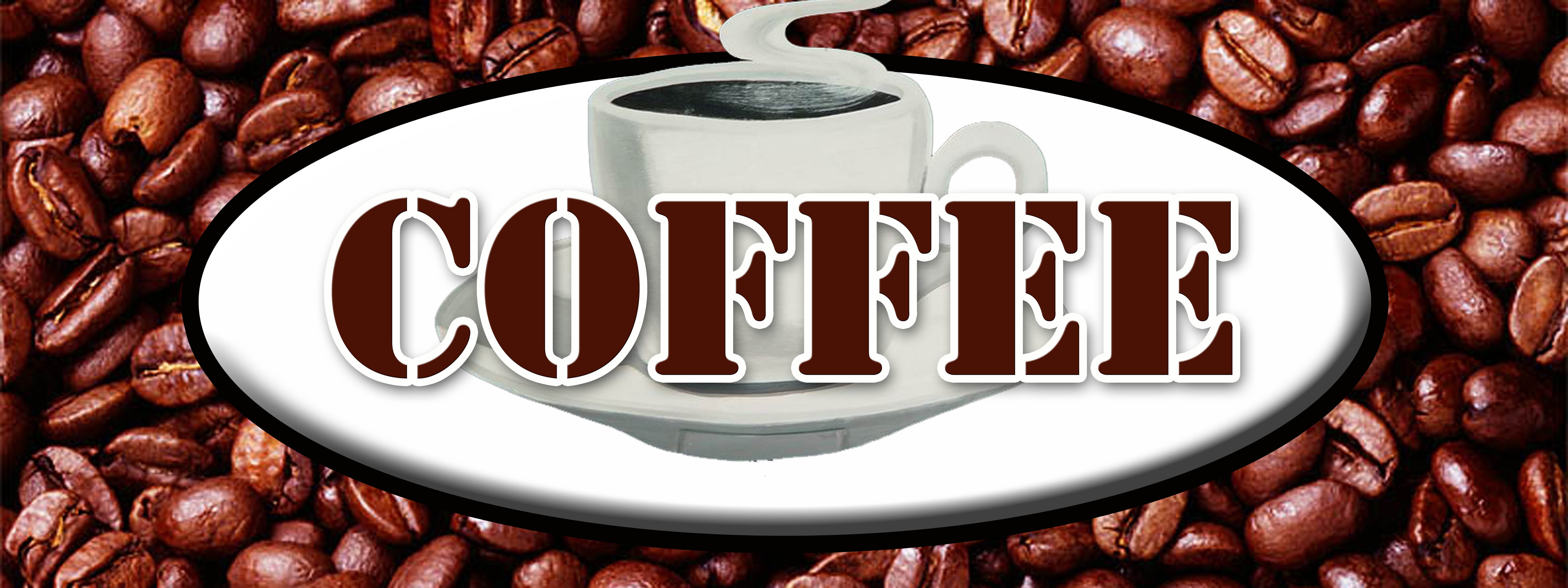 48" COFFEE DECAL sticker shop cafe beans hot cappuccino - Walmart.com