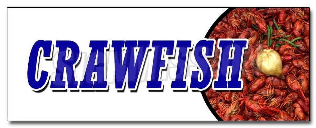 48" CRAWFISH DECAL sticker boil dinner lunch corn cajun new orleans ...