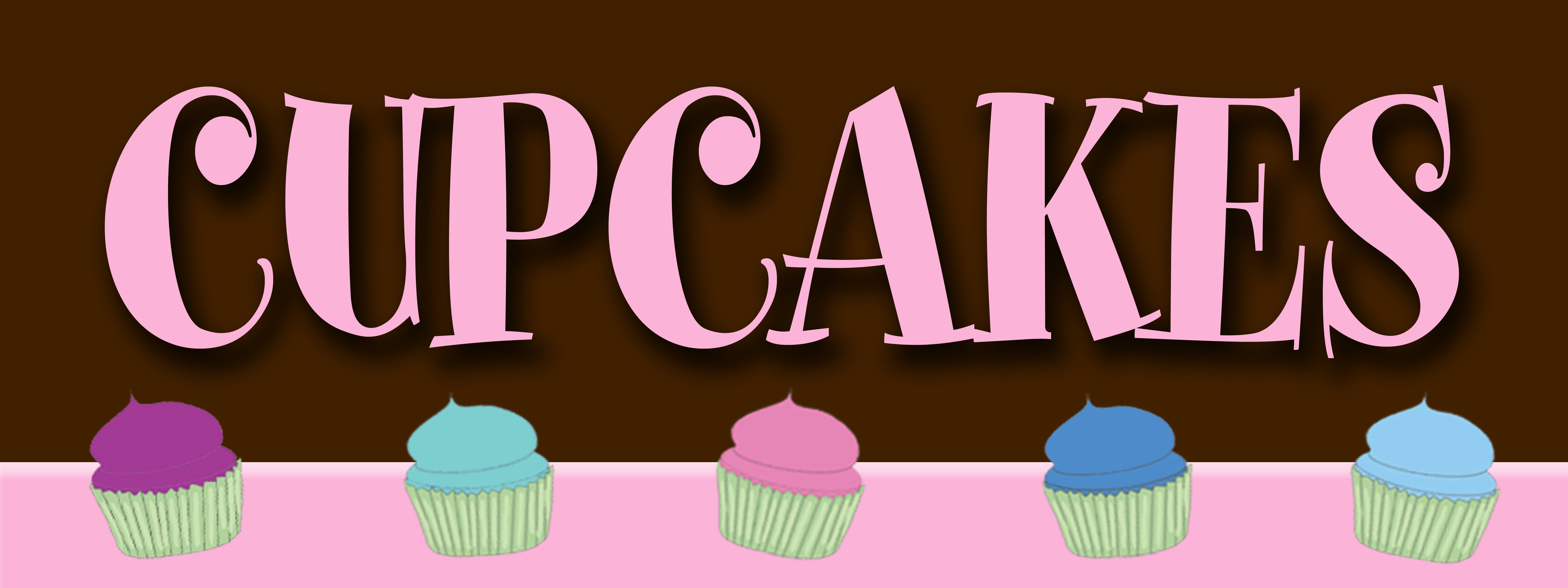 48" CUPCAKES DECAL sticker fresh baked cup cakes birthday sprinkles ...