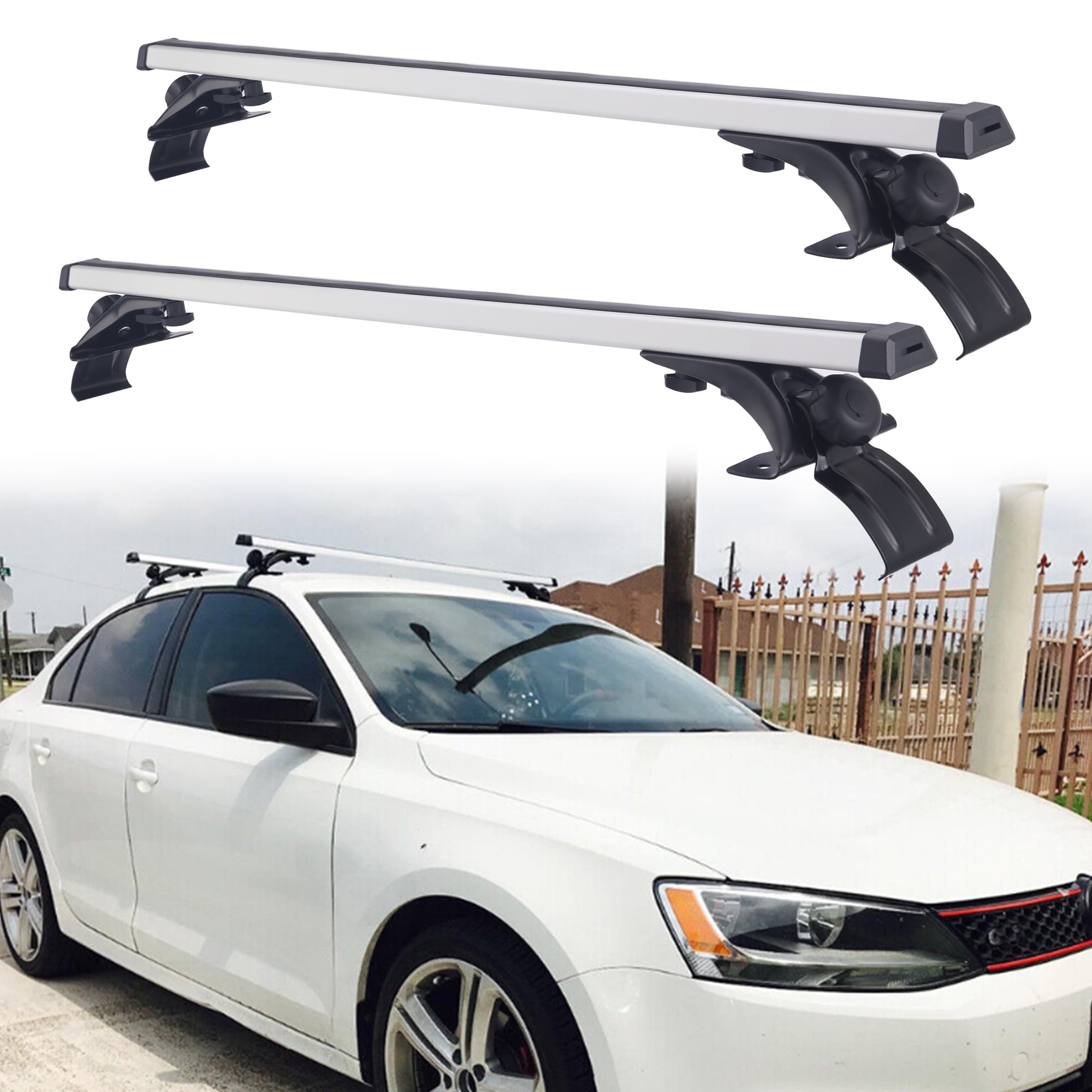 48" Car Top Roof Rack Cross Bars Kayak Cargo Carrier for Chevrolet ...