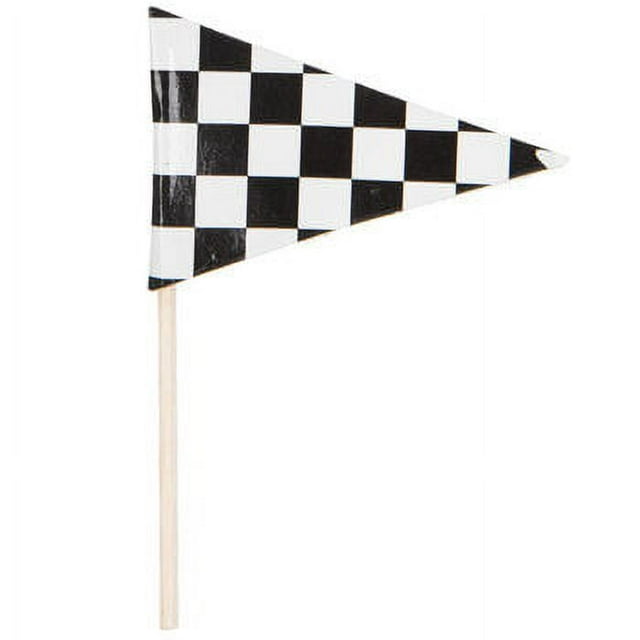 48 Checkered Flag Cupcake Toppers Birthday Party Supplies Goodie Bags ...