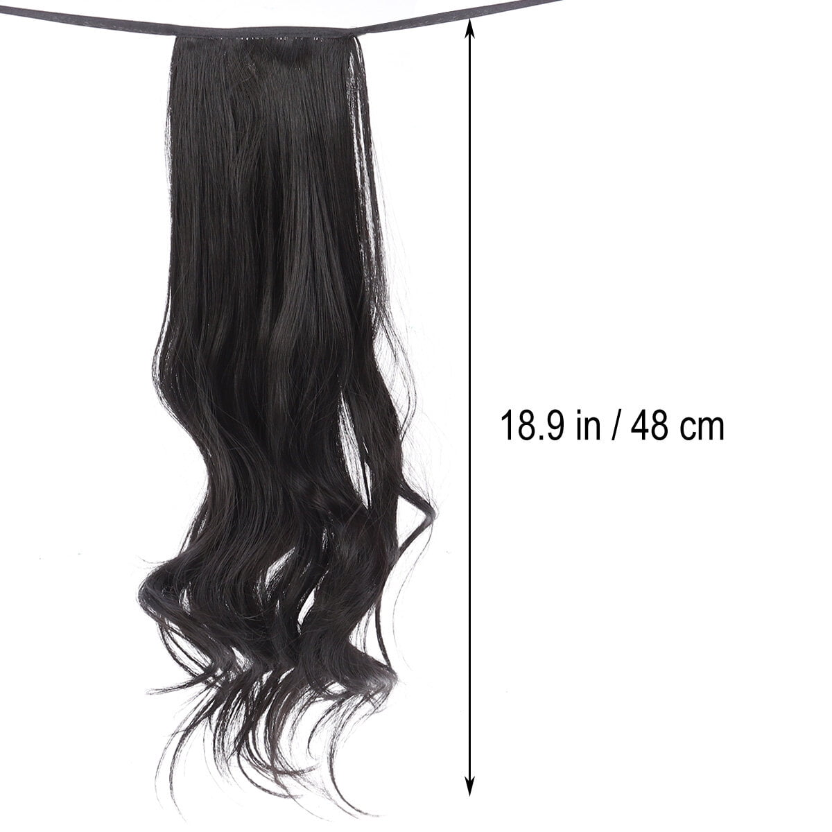 48 Cm Ribbon Hair Extensions Wig Braiding Women's Miss Black - Walmart.com