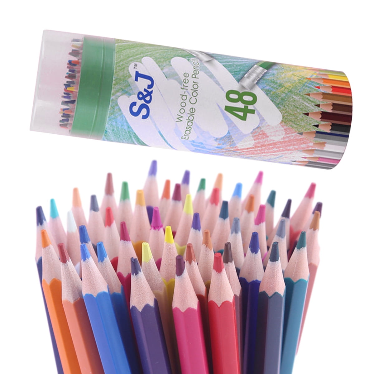 48 Color Colored Pencils, Suitable for Adults, Kids and Coloring Books ...