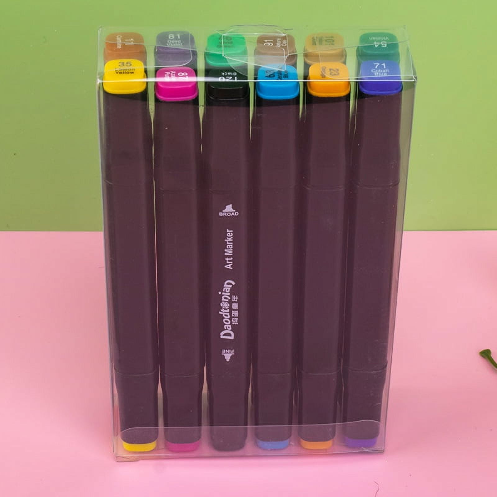 48-Color Dual-Tip Oil-Based Markers | Quick-Drying, Vibrant | for Note ...