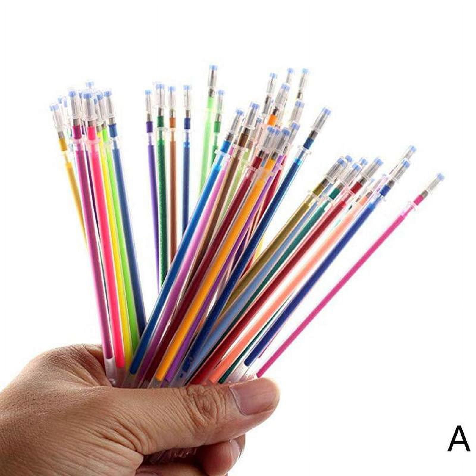 48 Color/Set Gel Pen Refills Glitter Coloring Drawing Nice Markers ...