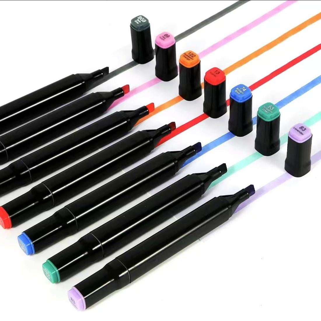 48 Colors Alcohol Markers Set, Dual Tips Blender Art Markers for ...