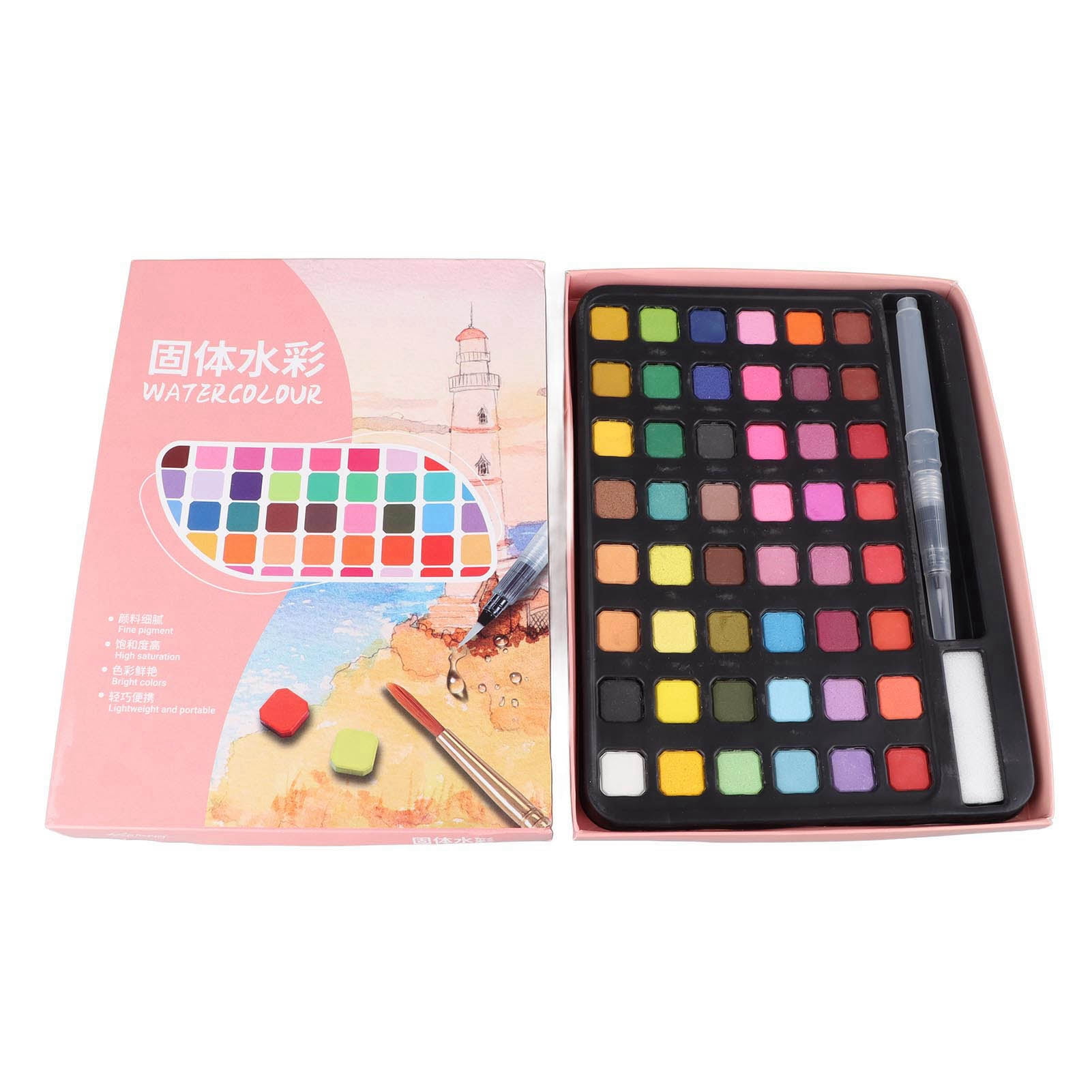 48 Colors Solid Pigment Paints Professional Highly Pigmented Vivid ...