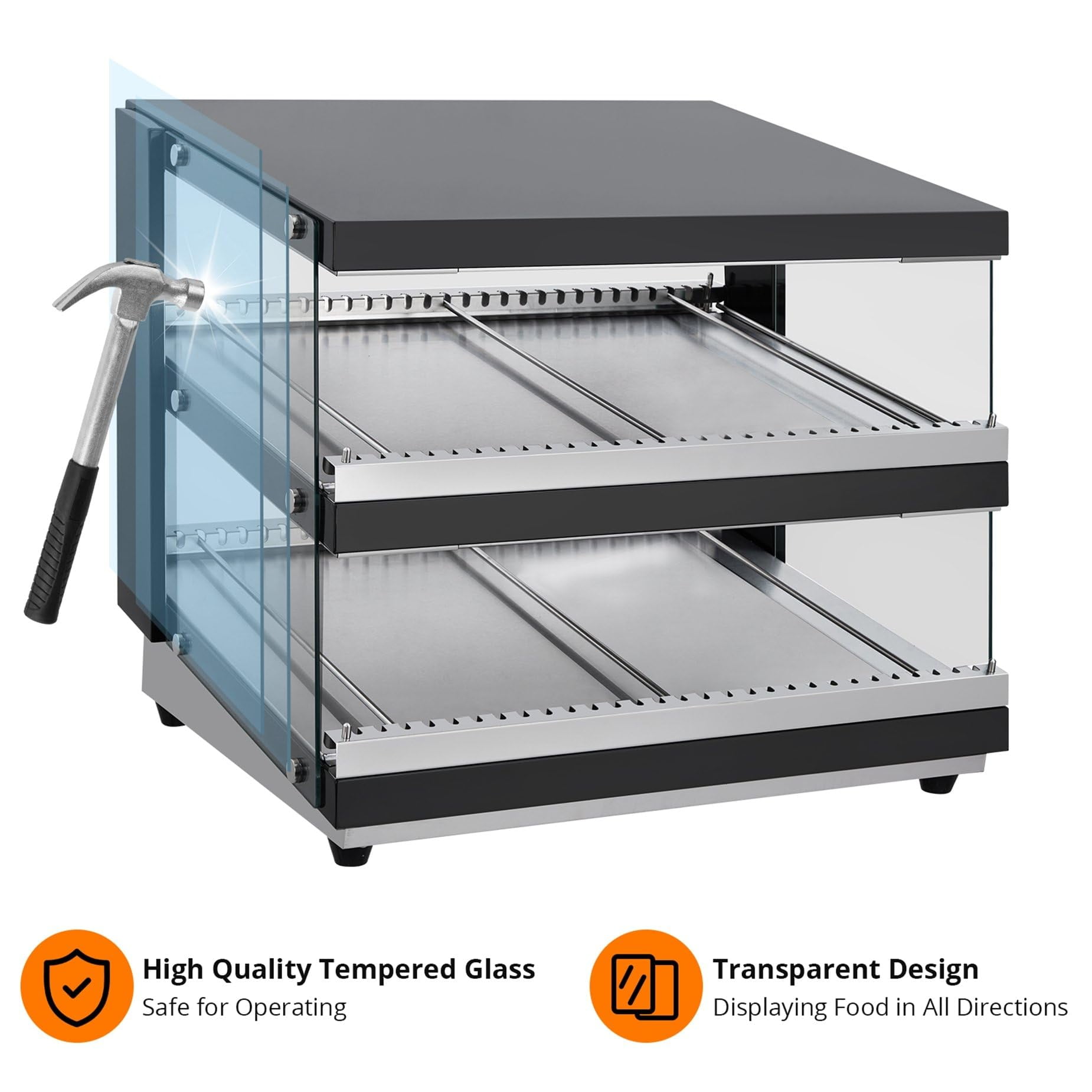 48" Commercial Food Warmer Display Case, Countertop Warmer Display Case ...