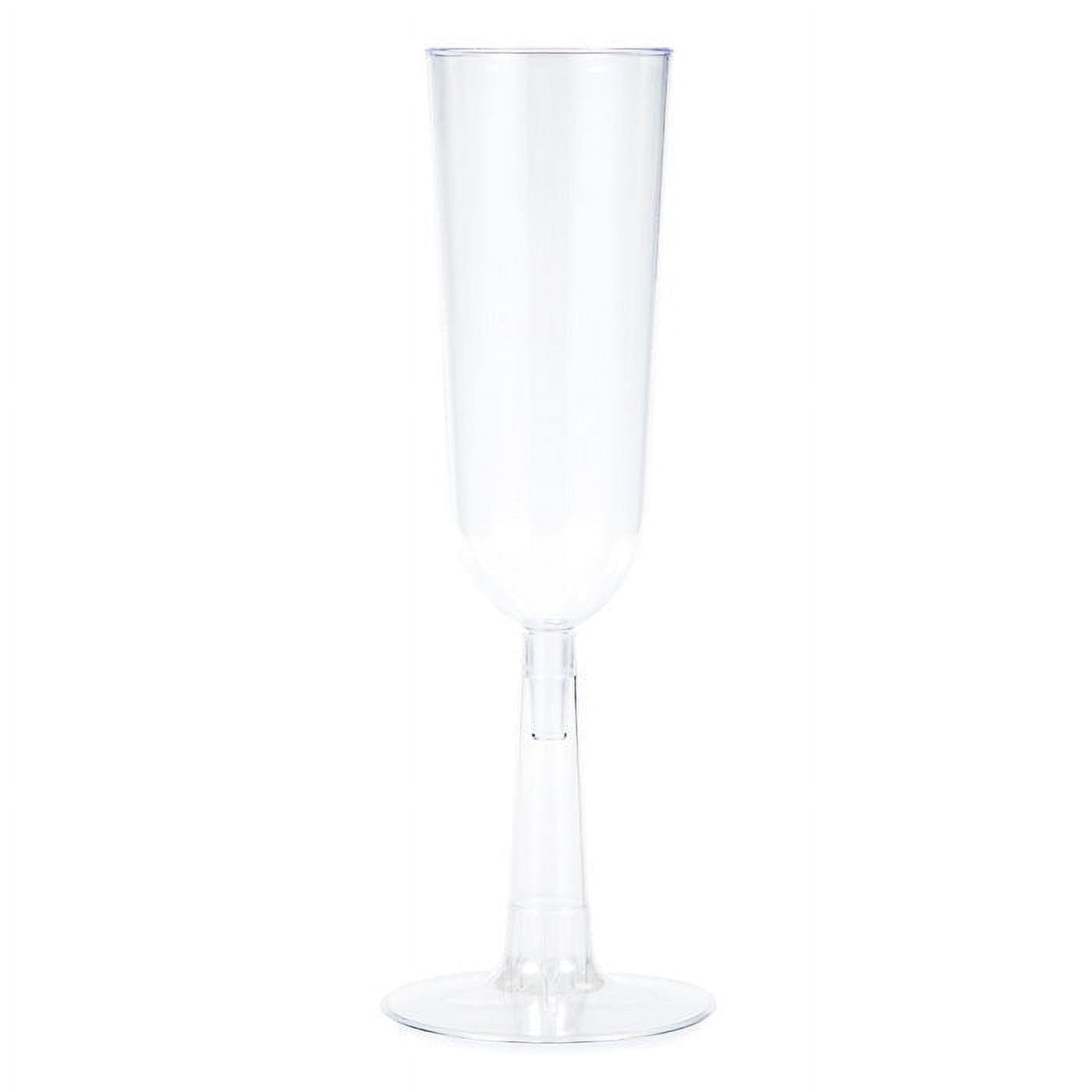 48 Count Bulk Pack Clear 7 oz Plastic Champagne Flutes - Walmart.com