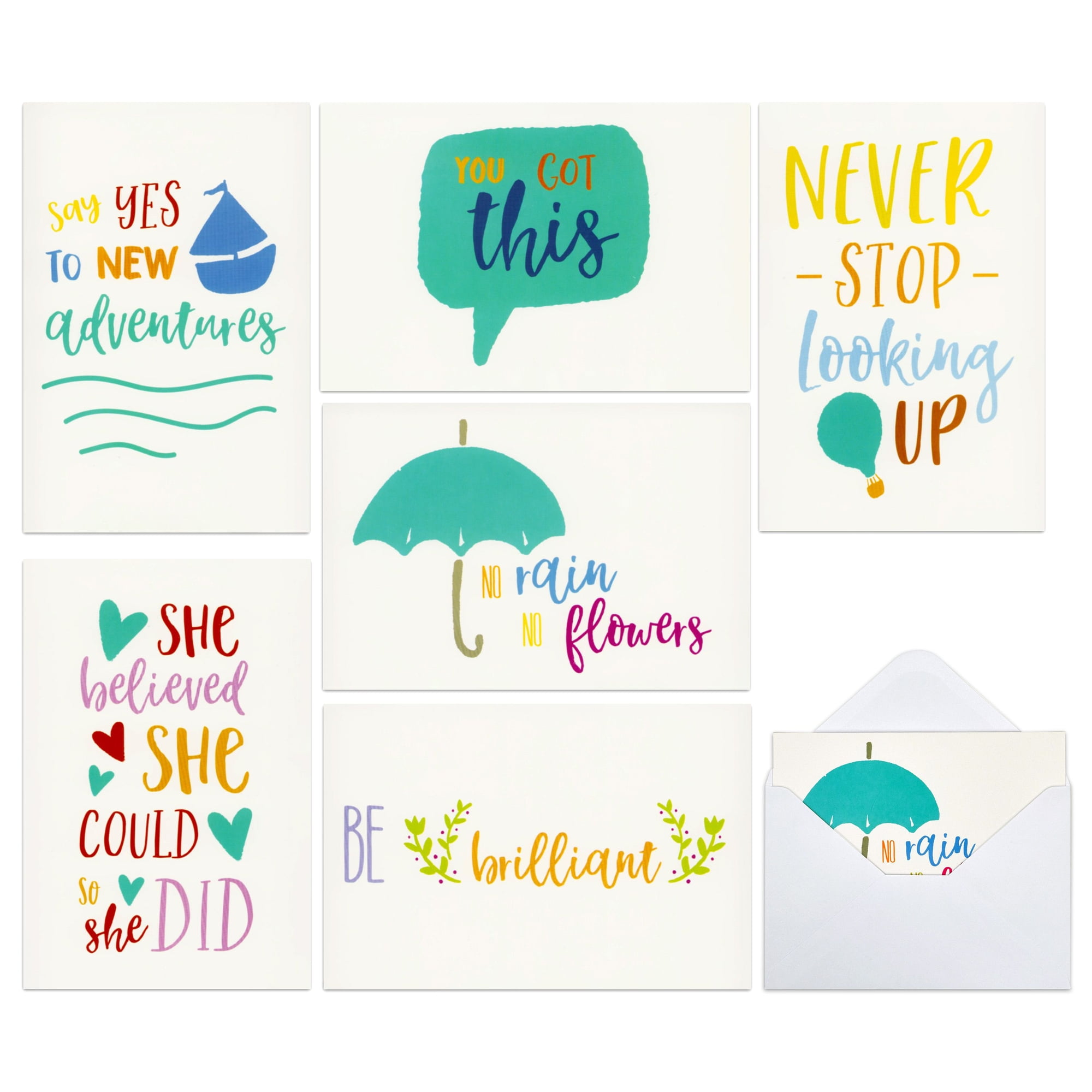48 Pack Inspirational Quote Cards with Envelopes - 4x6 Inch ...