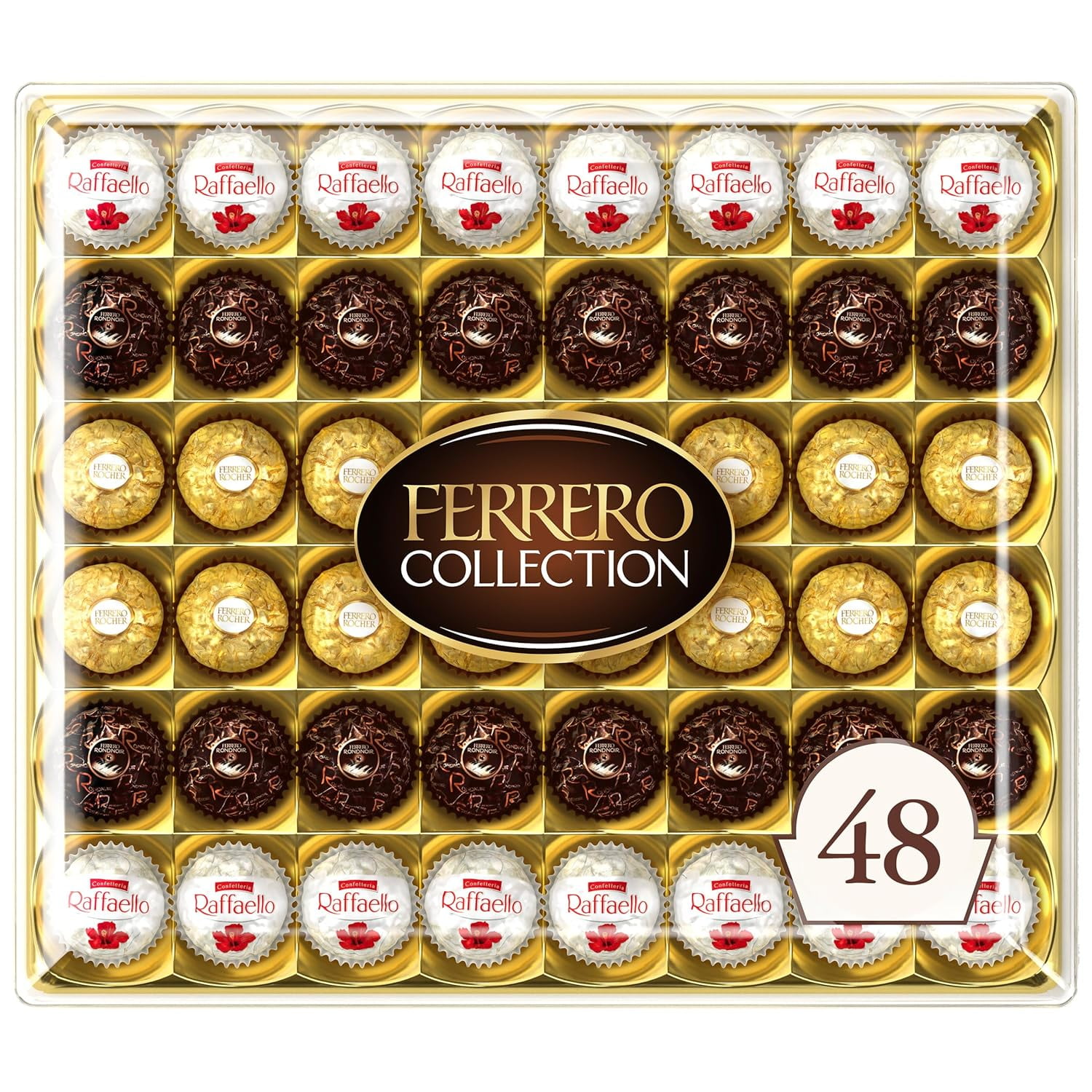 , 48 Count, Premium Gourmet Assorted Hazelnut Milk Chocolate, Dark ...