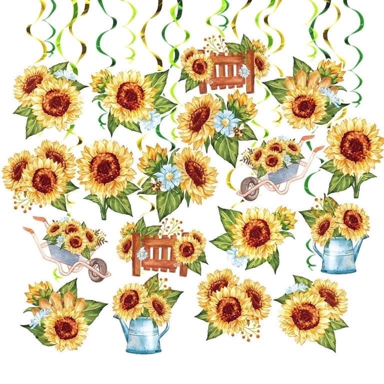 Spring Sun Flower Hanging Swirl Decorations,Themed Birthday,Party ...
