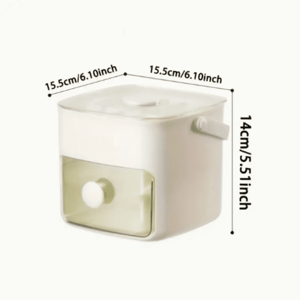 48-Cube Portable Ice Maker Double Layer Silicone Tray Easy-Press Lid 1 ...
