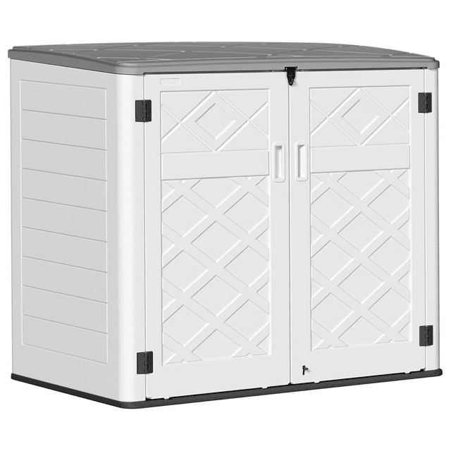 48 Cubic Feet Outdoor Storage Shed - Waterproof Horizontal Storage Box ...