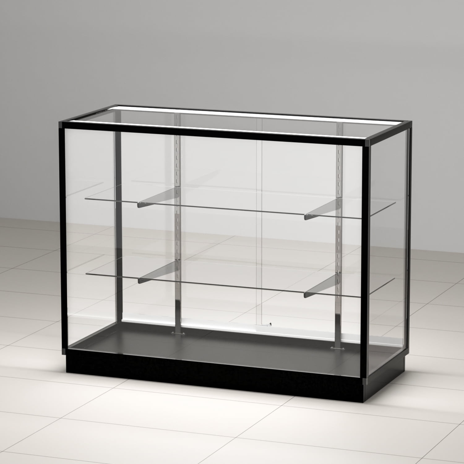 48”D * 20”W * 38”H - full vision glass display case - Walmart.com