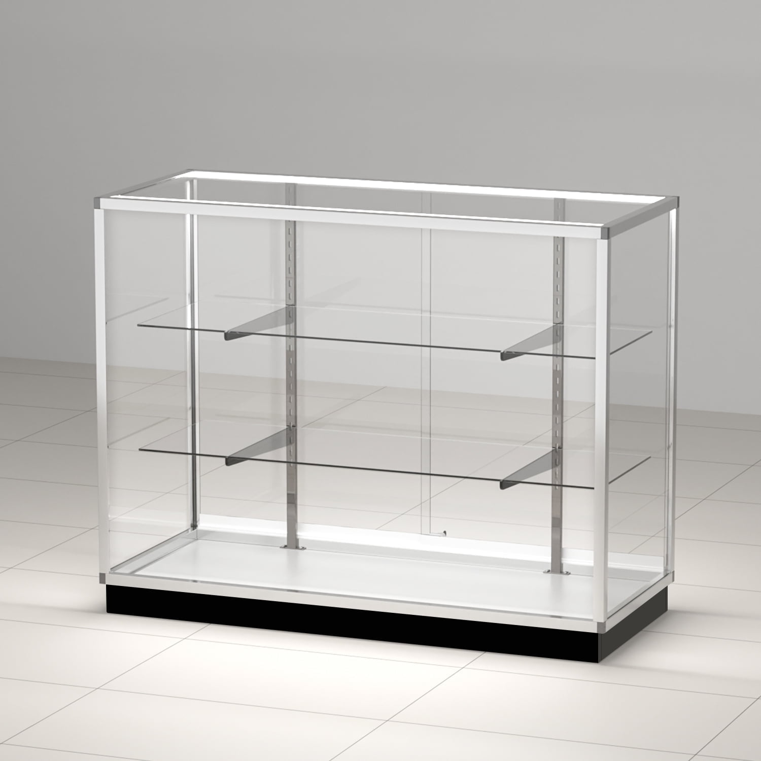 48”D * 20”W * 38”H - full vision glass display case - Walmart.com
