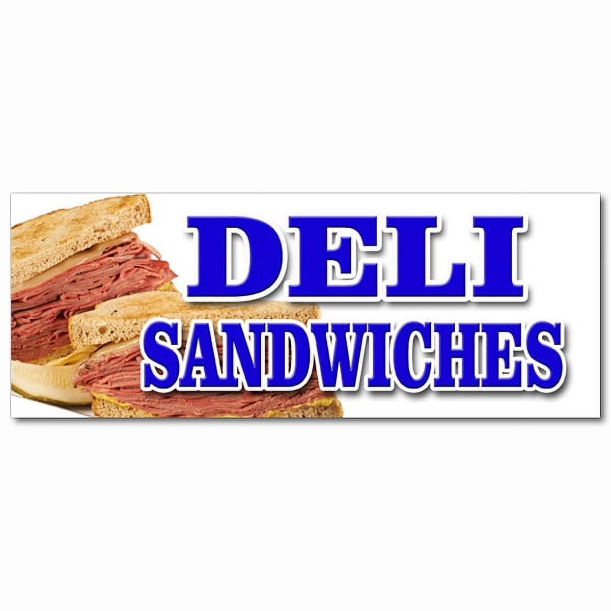 48" DELI SANDWICHES DECAL sticker delicatessen sub cornbeef pastrami ...
