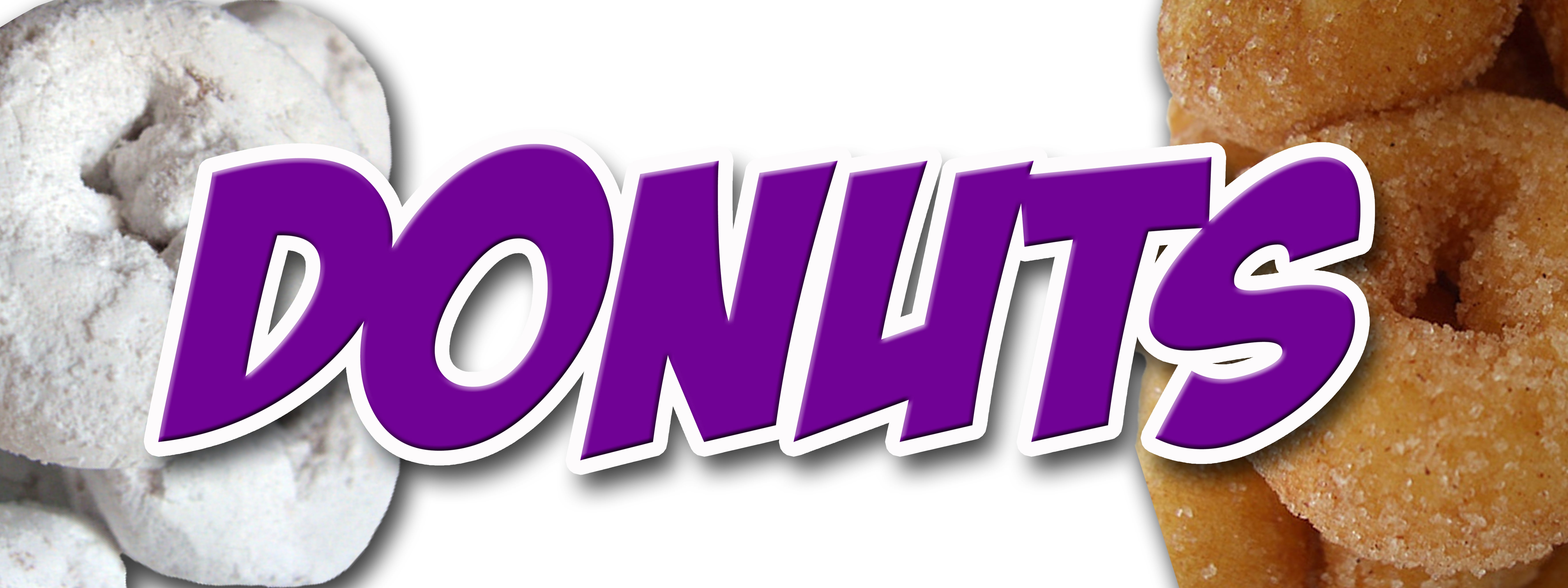 48" DONUTS 1 DECAL sticker donut fried dough sugar chocolate mini ...