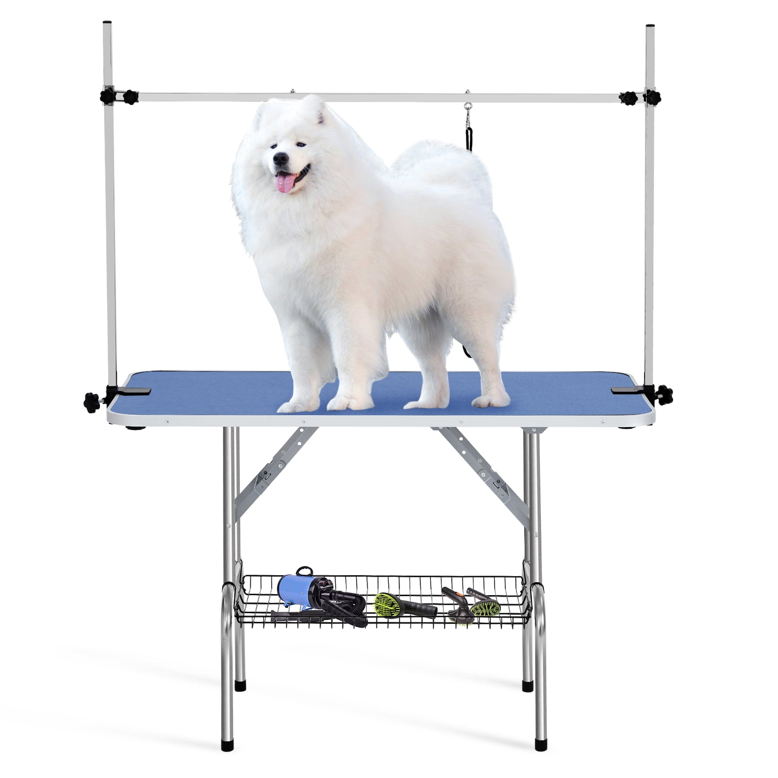 48" Dog Grooming Table Adjustable Height Pet Drying Desktop Foldable ...