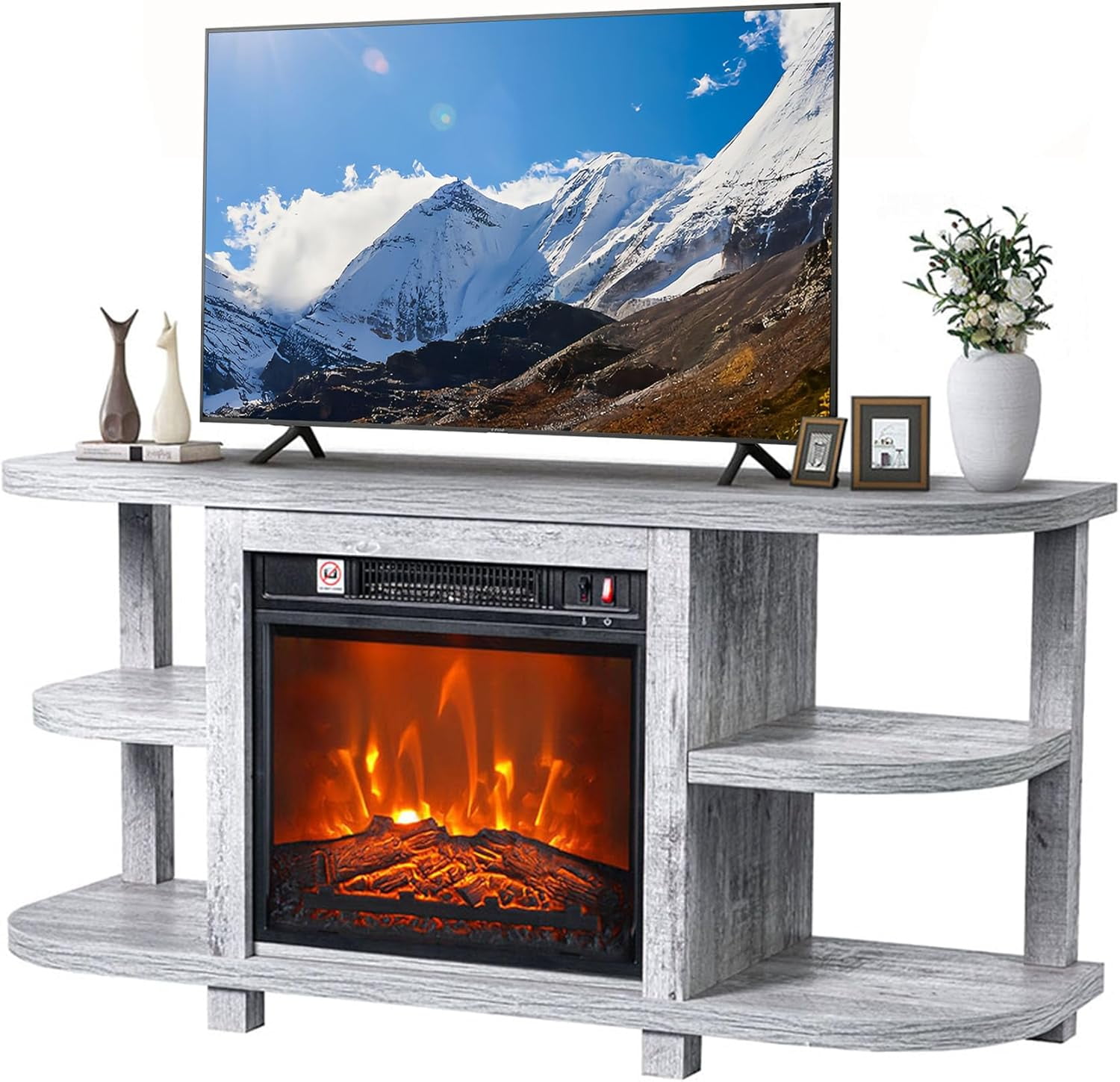 48" Electric Fireplace Tv Stand Up to 55" TVs with 18" Electric ...
