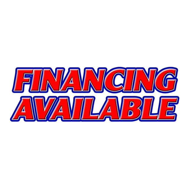 48" FINANCING AVAILABLE DECAL sticker easy credit we finance here pay ...