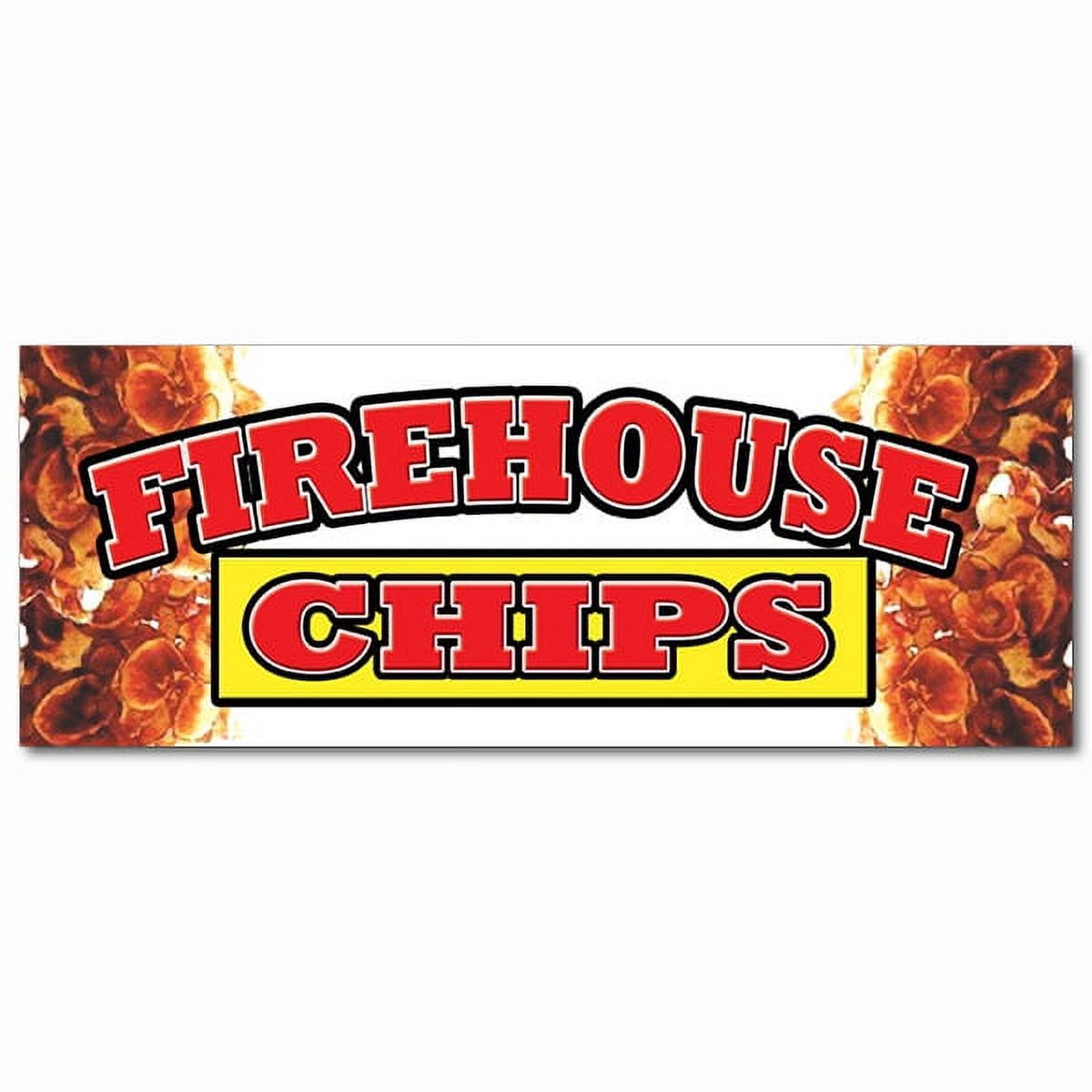 48" FIREHOUSE CHIPS DECAL sticker chips restaurant snacks subs combo ...