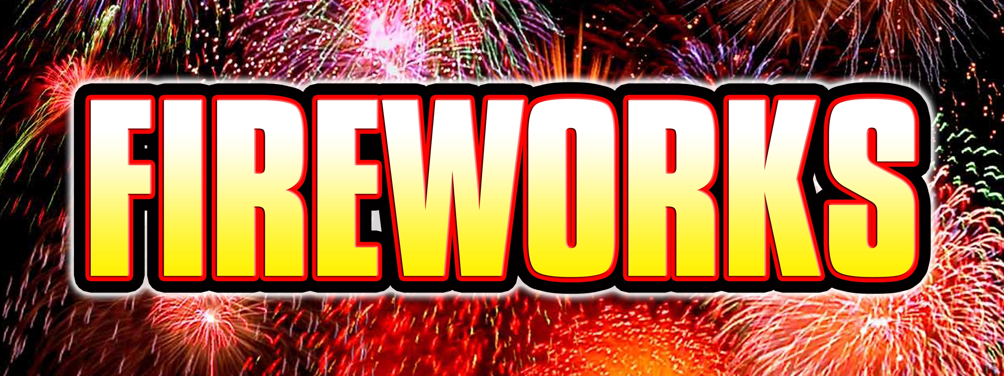 48" FIREWORKS I DECAL sticker stand firework store - Walmart.com