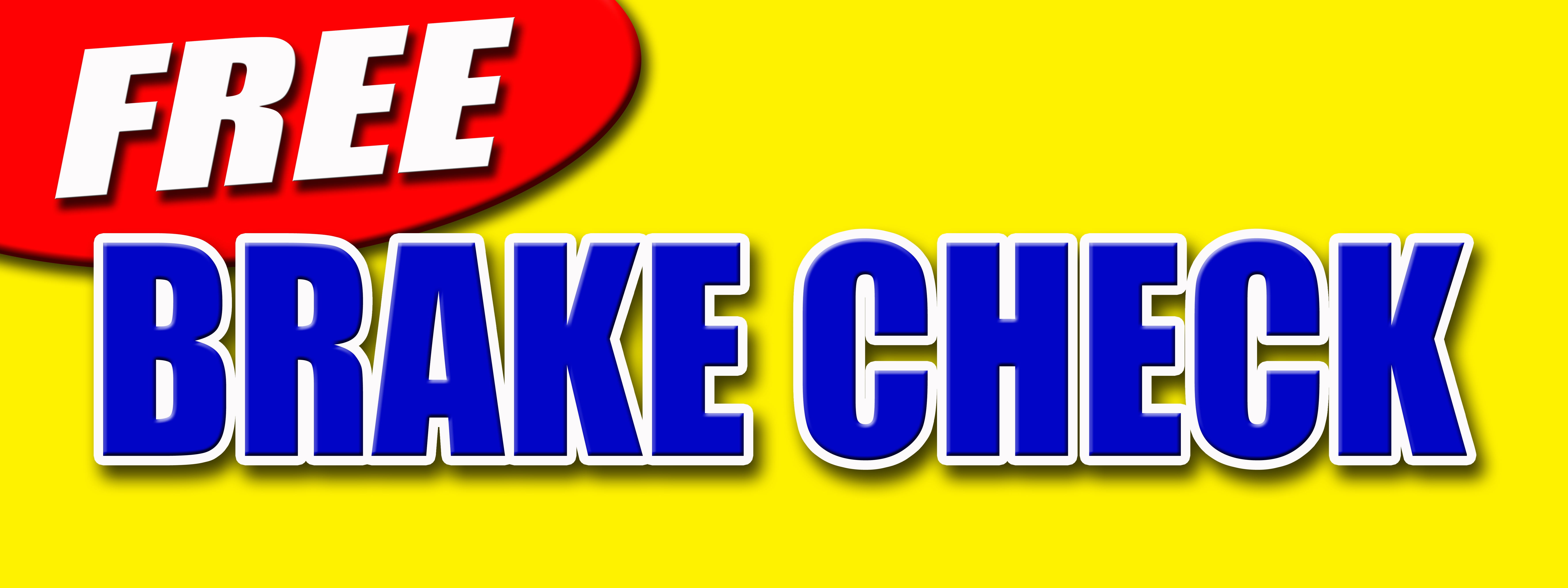 48" FREE BRAKE CHECK DECAL sticker diagnosis repair drum pads pad ...