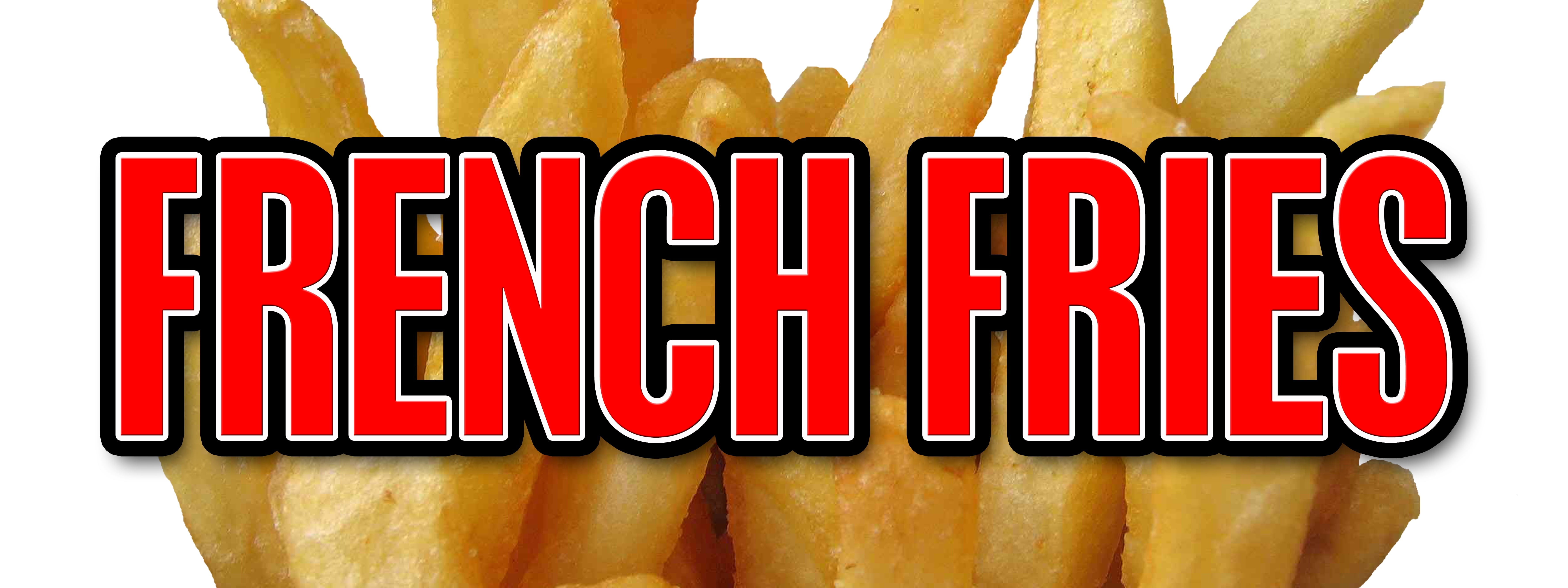48" FRENCH FRIES DECAL sticker fry cart stand trailer - Walmart.com