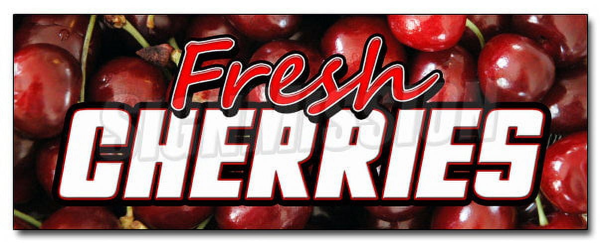 48" FRESH CHERRIES DECAL sticker cherry fresh fruit - Walmart.com