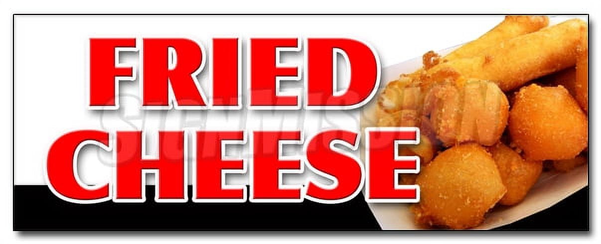 48" FRIED CHEESE DECAL sticker french poutine melted cheddar bacon ...