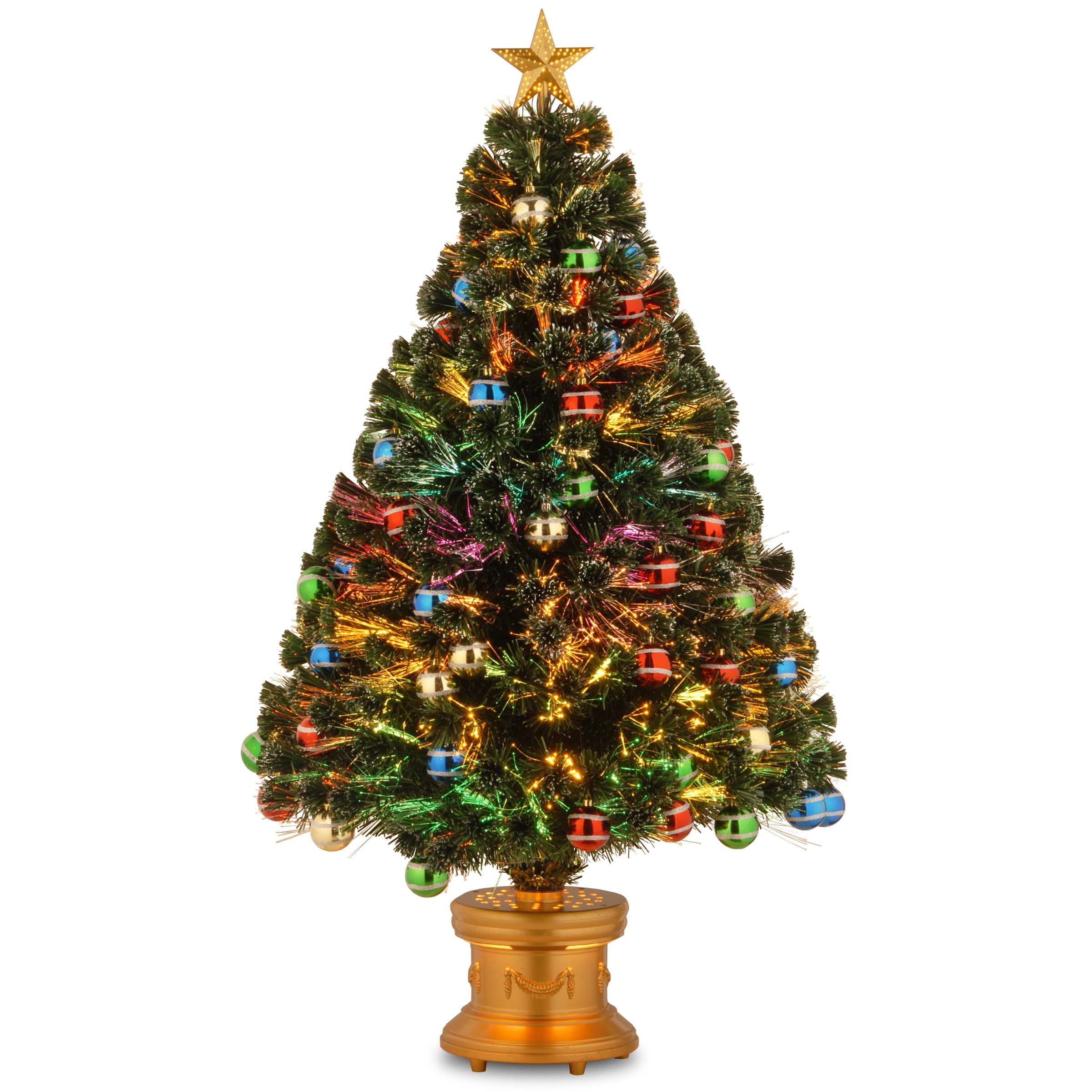 48" Fiber Optic Fireworks Tree with Ball Ornaments - Walmart.com