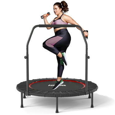 BCAN 40" Foldable Trampoline, Fitness Rebounder with Adjustable Foam ...