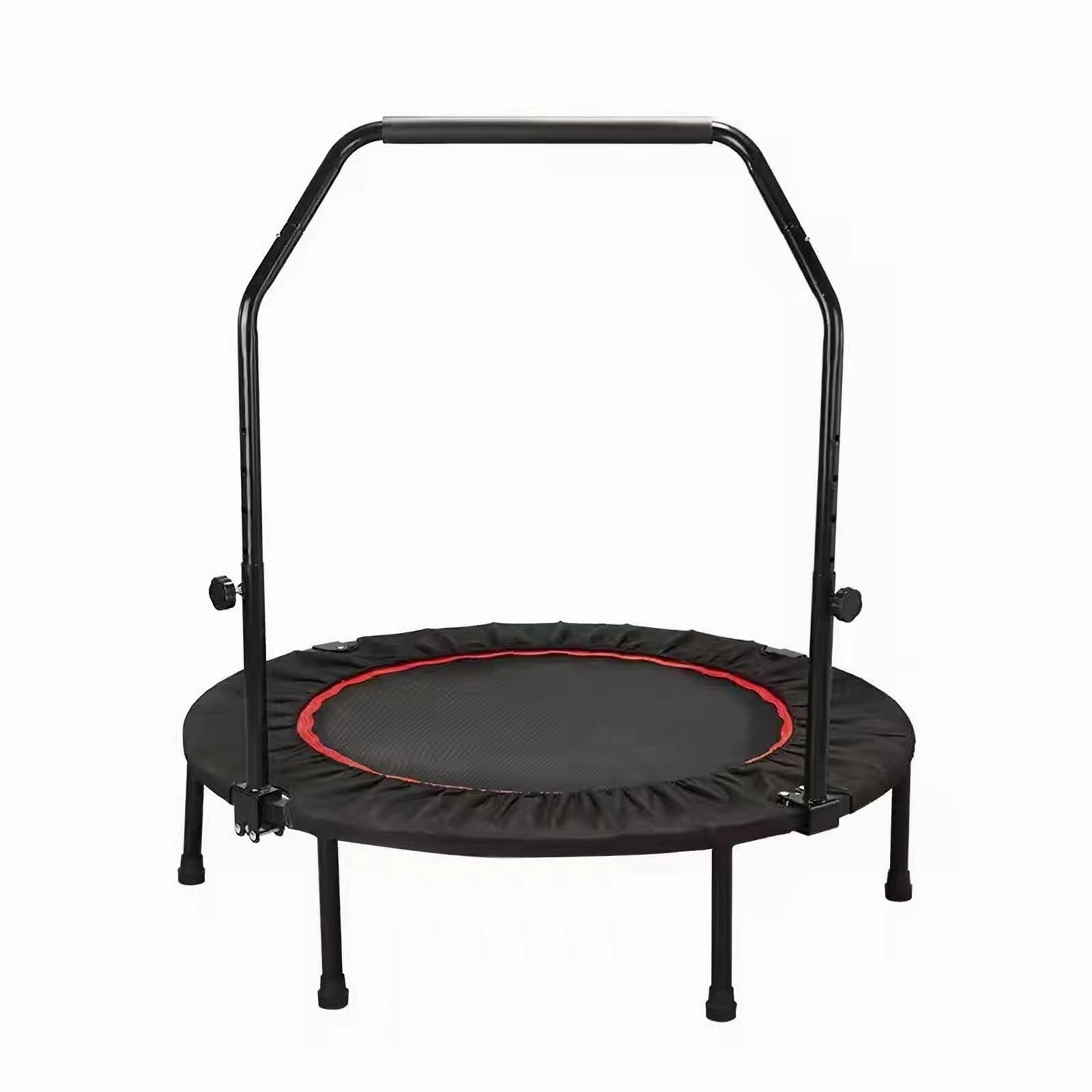 48" Foldable Mini Trampoline, Rebounder Trampoline for Adults with Bar ...