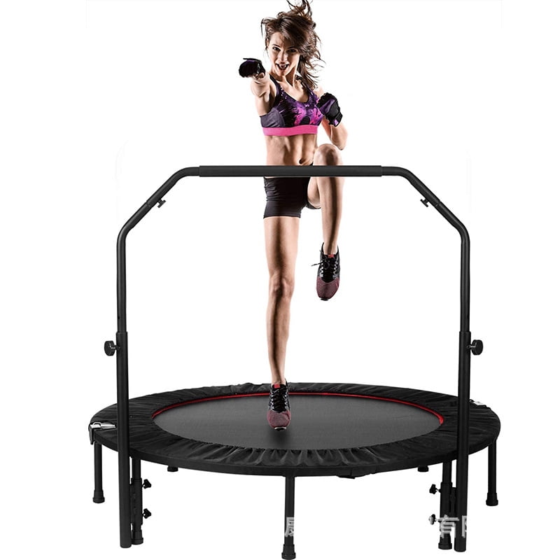 48" Foldable Mini Trampoline, Rebounder Trampoline for Adults with ...
